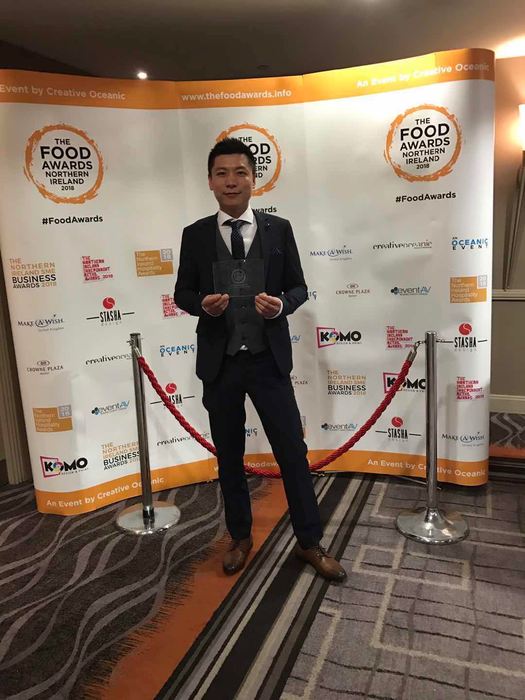 Owner Ivan Lin was delighted with the award for the Newry restaurant