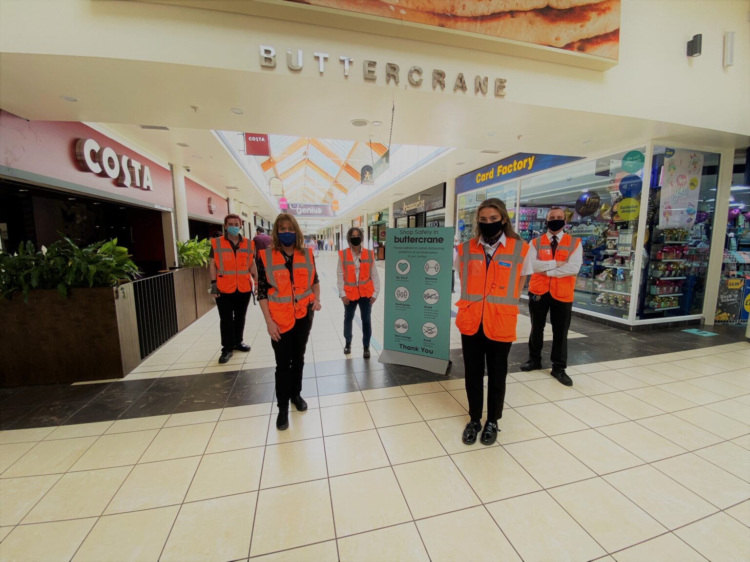Buttercrane Centre mall staff will wear a mask while working on the mall.