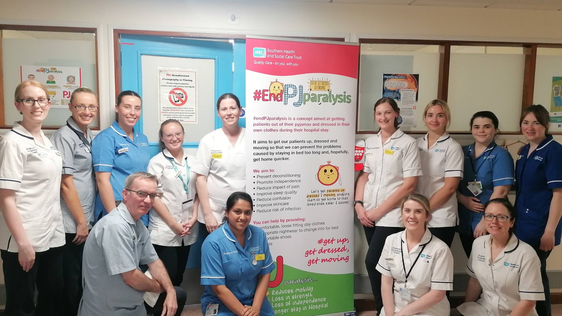 The team have joined the global movement to ‘end PJ paralysis,’ which ...